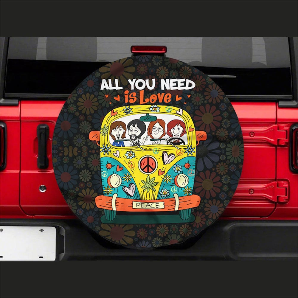 Skull Hiding Funny Car Spare Tire Covers Gift For Campers - Nearkii