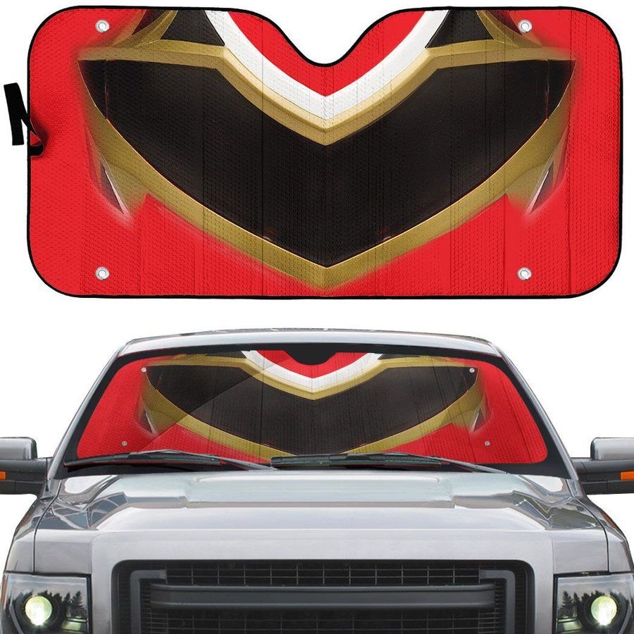 Power Rangers Megaforce Red Ranger Helmet Custom Car Auto Sunshade ...