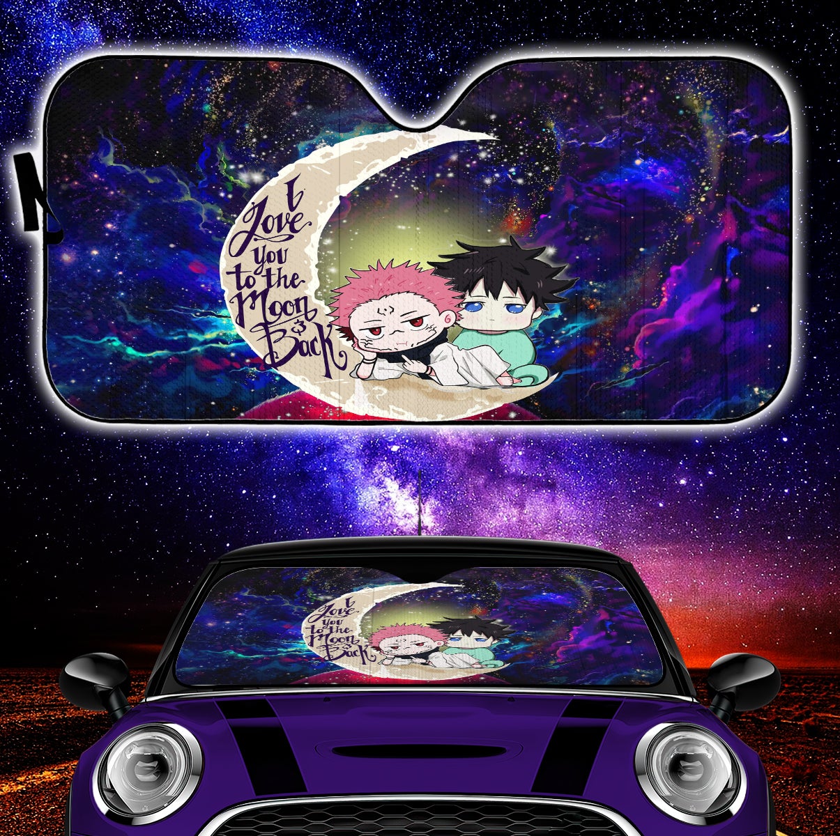 Jujutsu Kaisen Gojo Sukuna Love You To The Moon Galaxy Car Auto ...