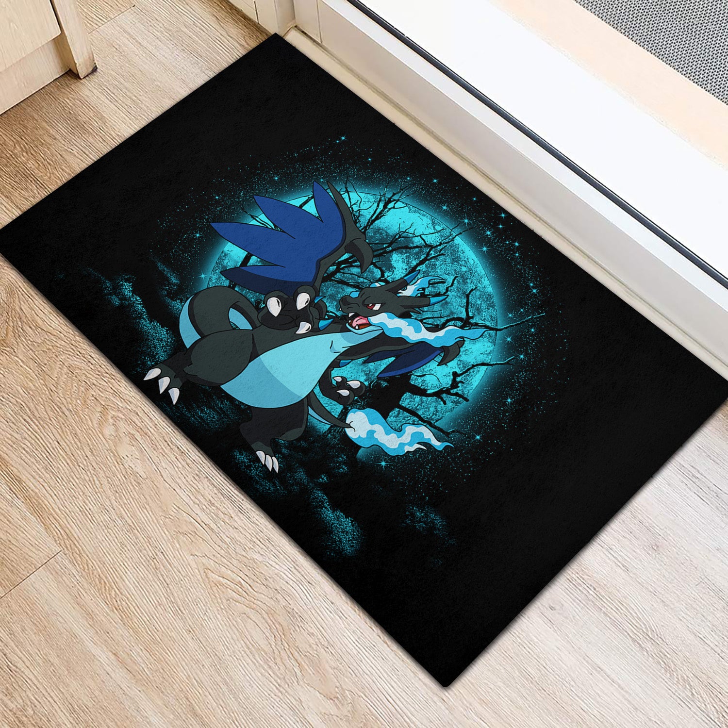 Charizard Mega X Pokemon Moonlight Door Mats Home Decor - Nearkii
