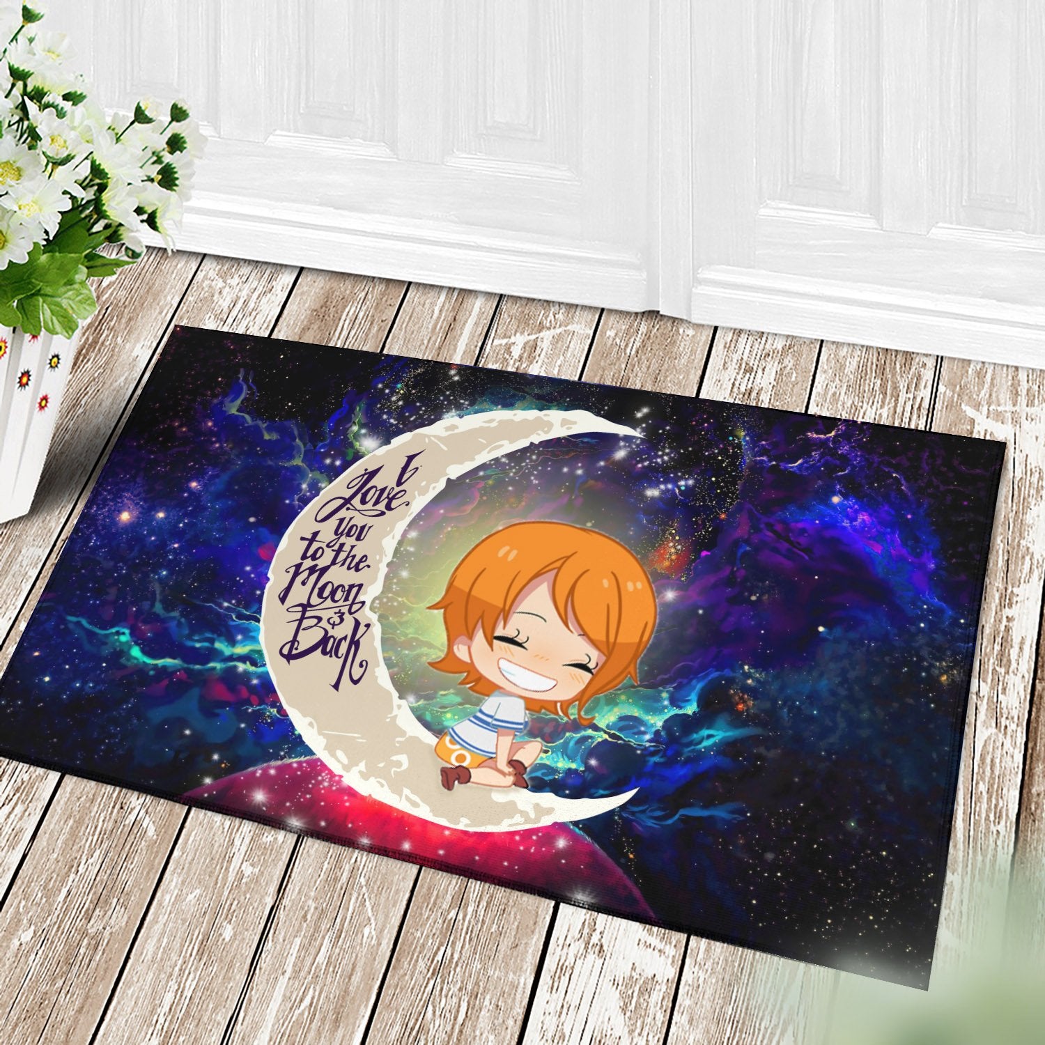 Nami One Piece Love You To The Moon Galaxy Back Door Mats Home Decor ...