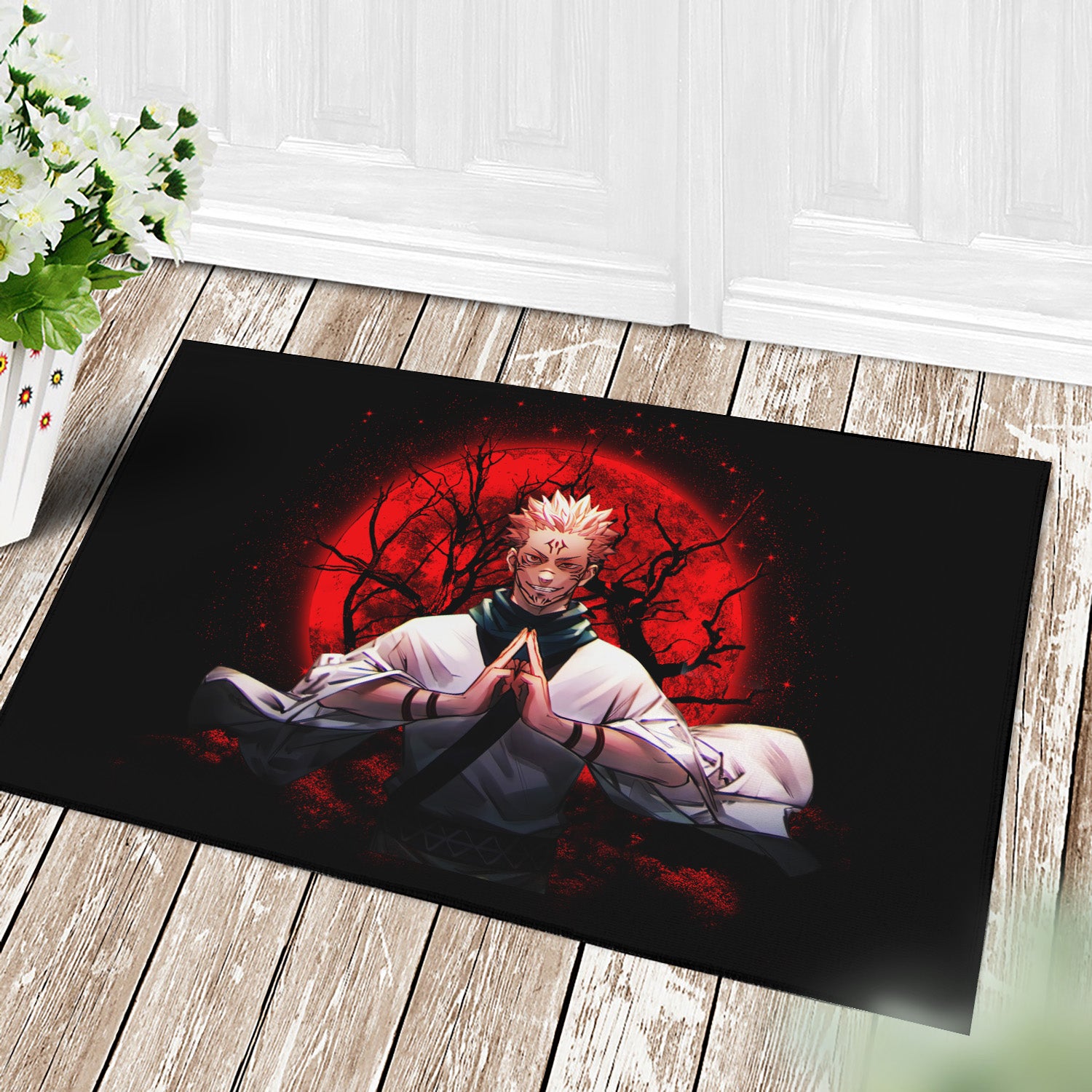 Sukuna Jujutsu Kaisen Moonlight Door Mats Home Decor - Nearkii