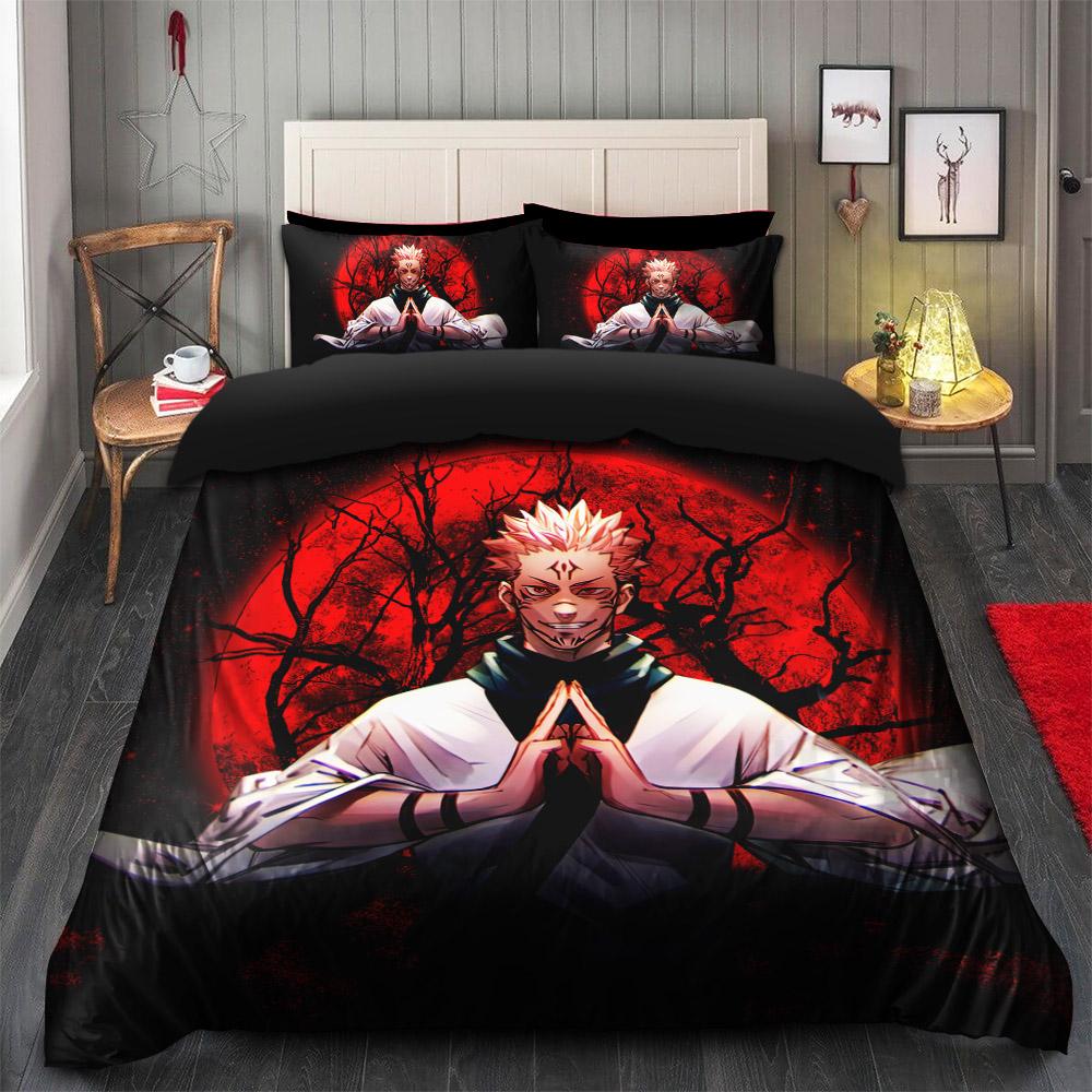Jujutsu Kaisen Sukuna Moonlight Bedding Set Duvet Cover And 2 ...