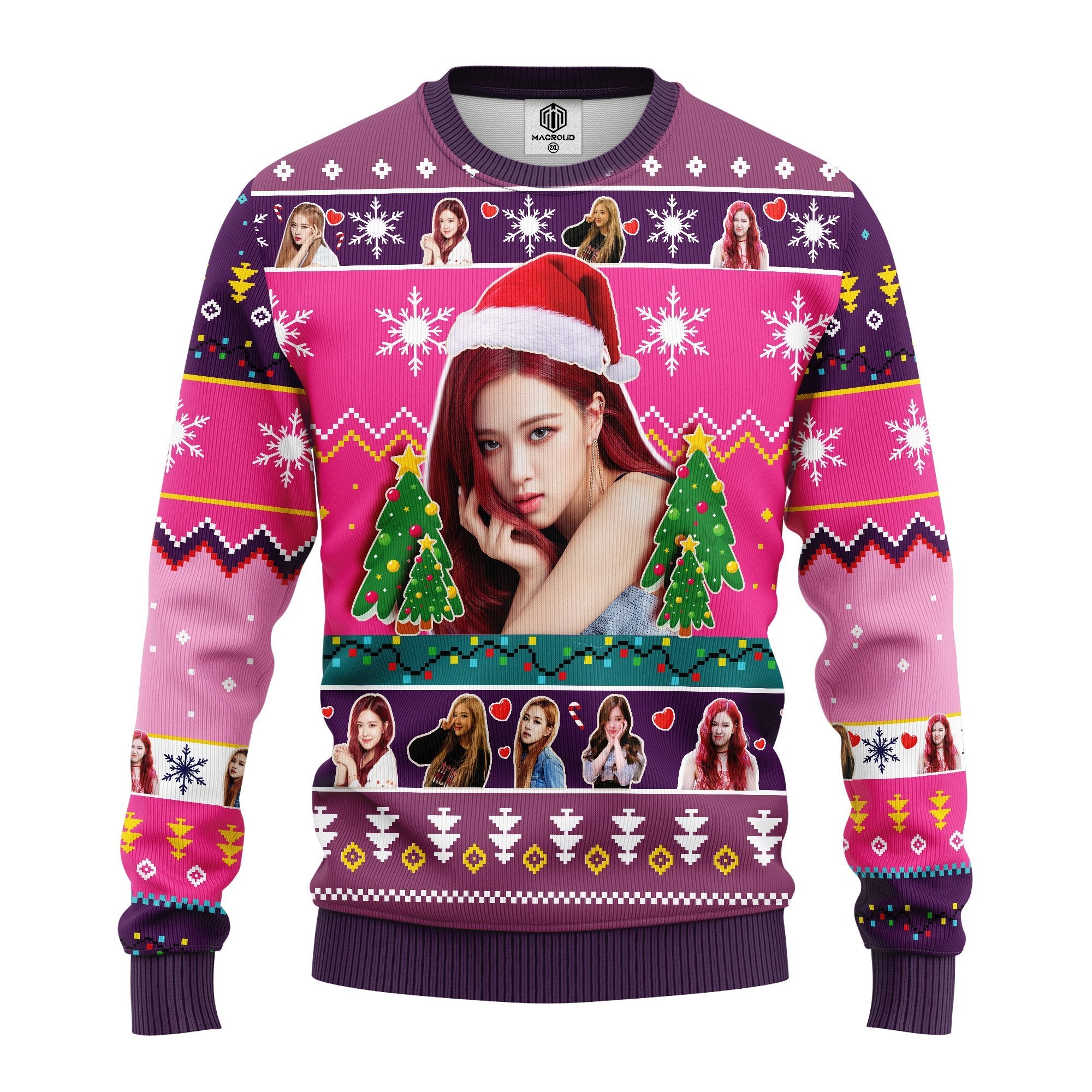 Rose Black Pink Ugly Christmas Sweater Amazing Gift Idea Thanksgiving ...