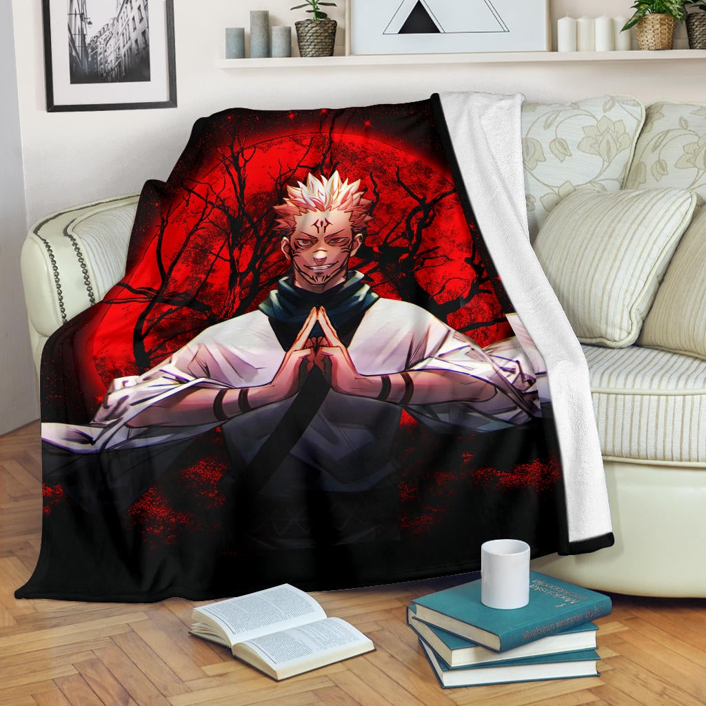 Sukuna Jujutsu Kaisen Moonlight Premium Blanket - Nearkii