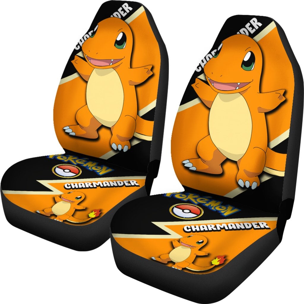 Charmander Car Seat Covers Custom Anime Pokemon Car Accessories - Nearkii