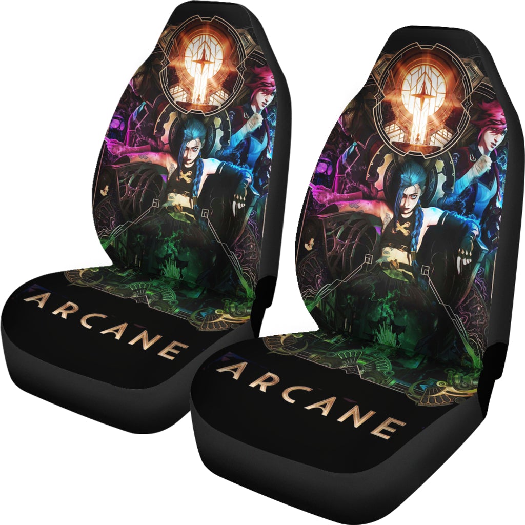 Arcane Jinx Silco And Vi Car Seat Covers - Nearkii