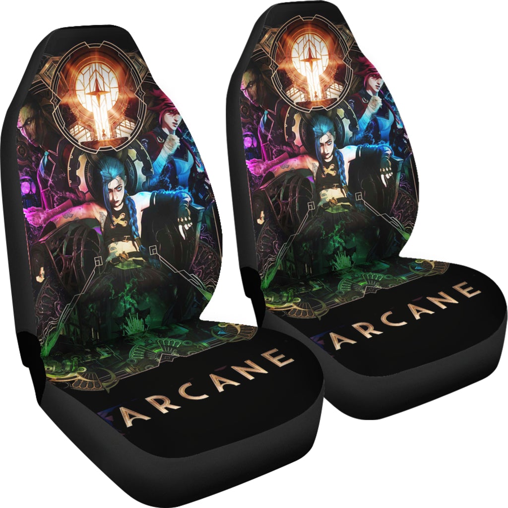 Arcane Jinx Silco And Vi Car Seat Covers - Nearkii