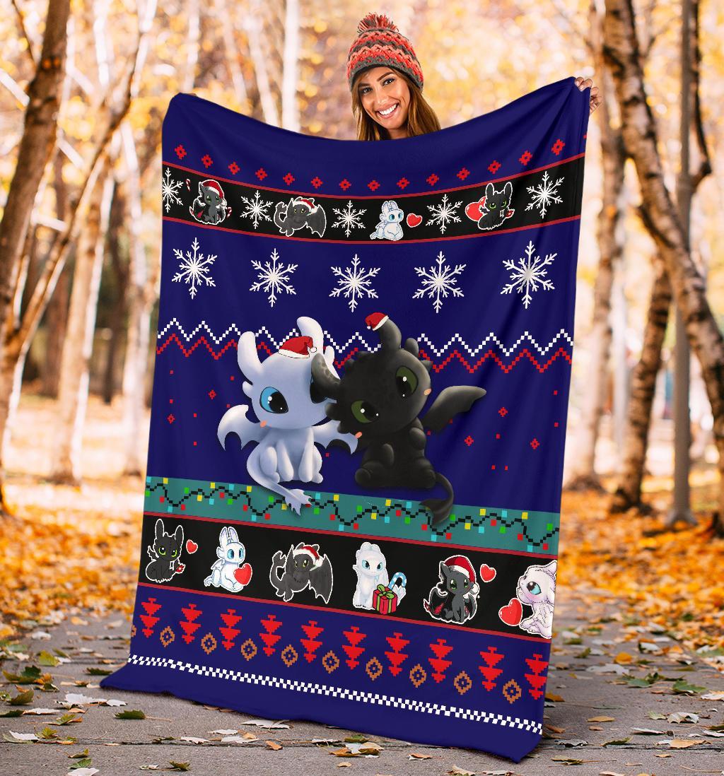 How To Train Your Dragon Christmas Blanket Amazing Gift Idea - Nearkii
