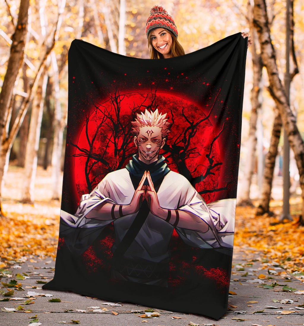 Sukuna Jujutsu Kaisen Moonlight Premium Blanket - Nearkii