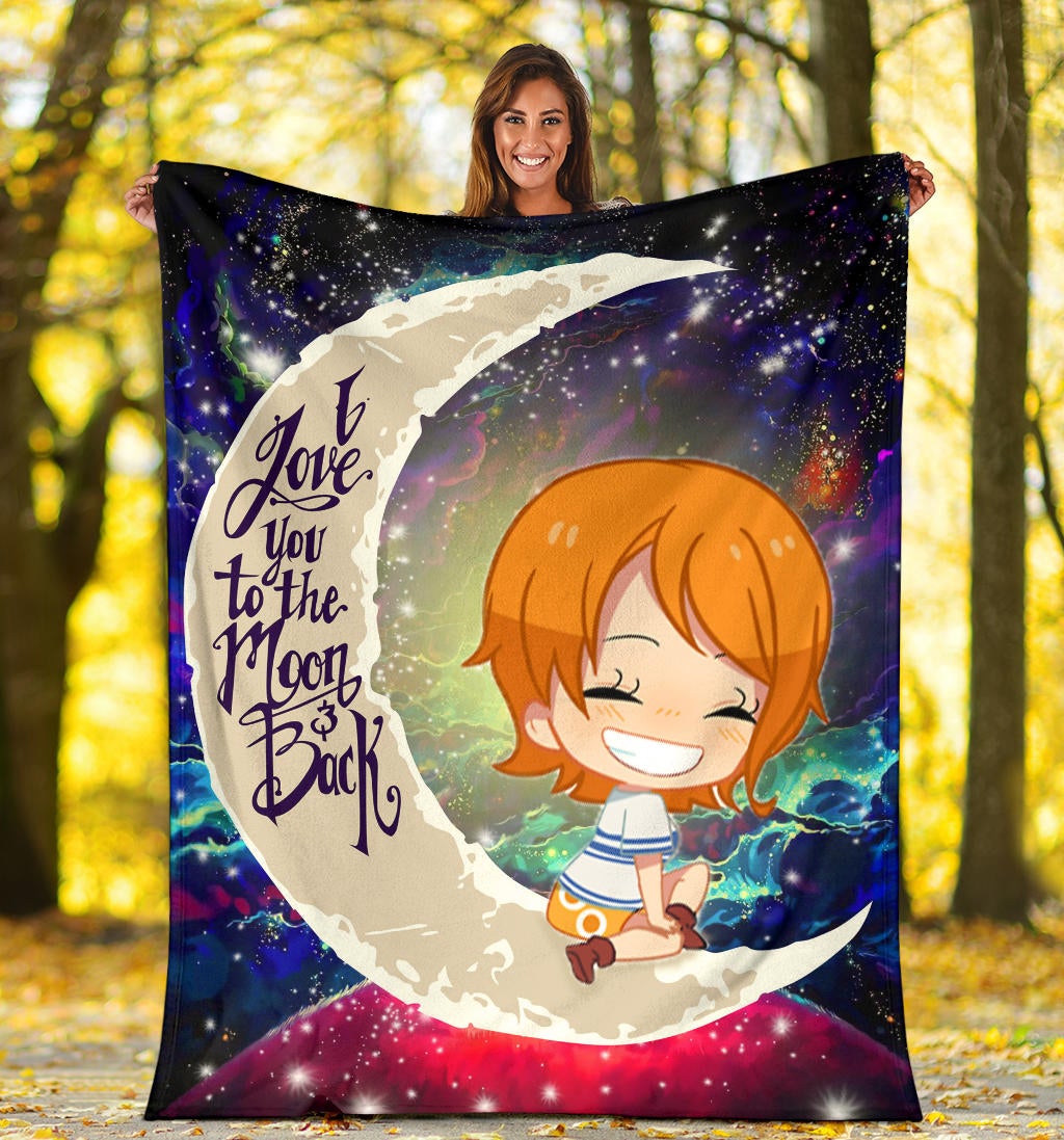 Nami One Piece Love You To The Moon Galaxy Premium Blanket - Nearkii