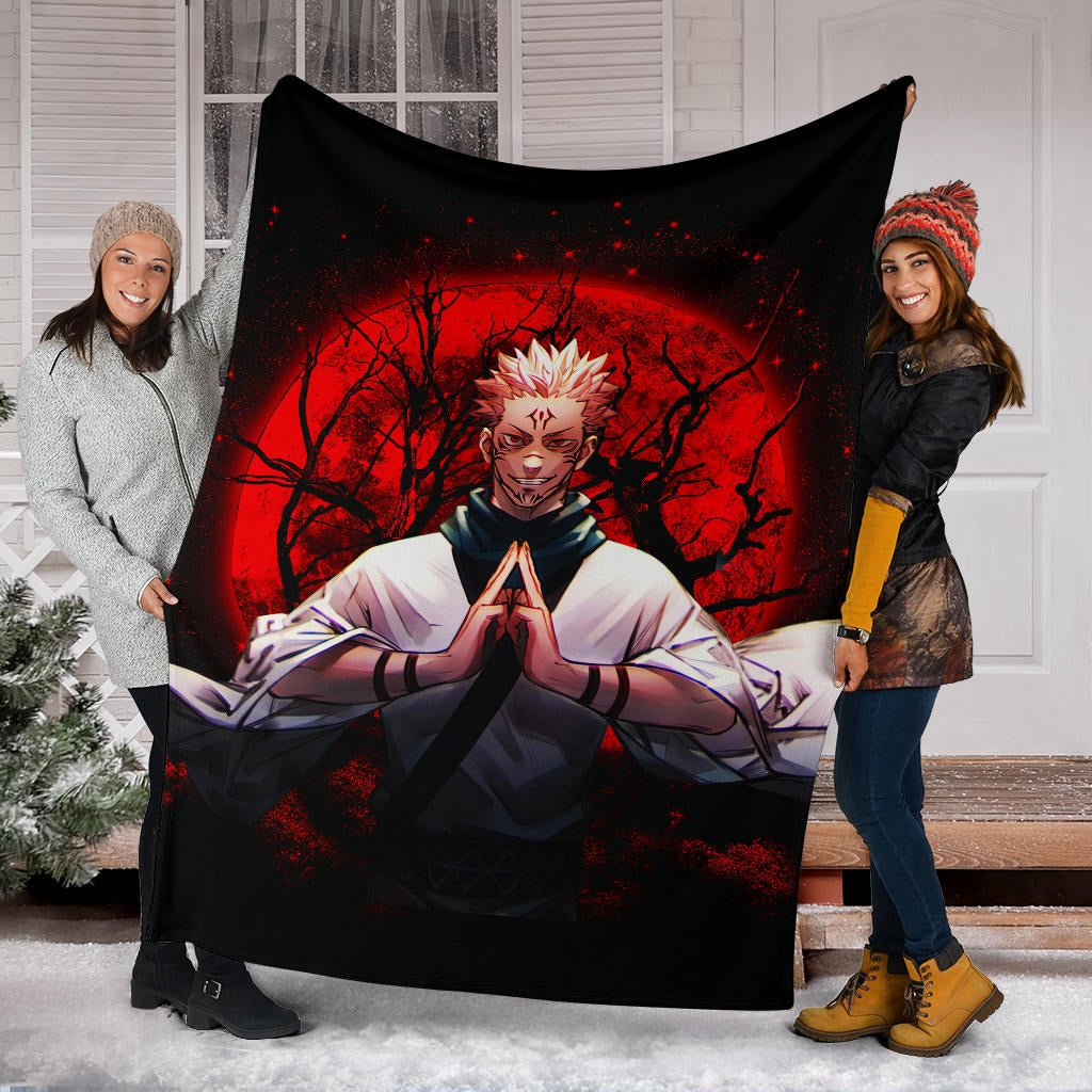 Sukuna Jujutsu Kaisen Moonlight Premium Blanket - Nearkii