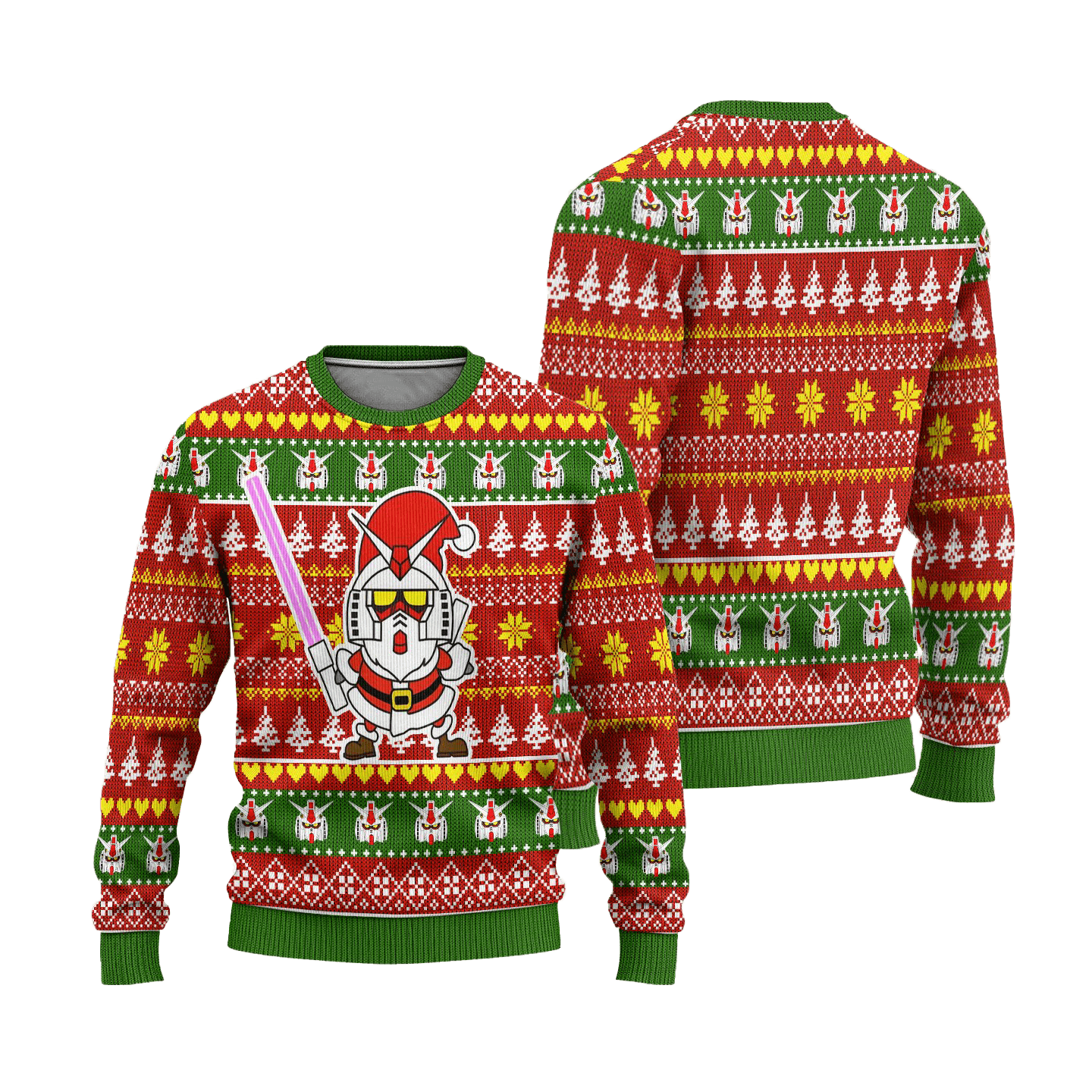 Gundam Anime Ugly Christmas Sweater Custom Santa Xmas Gift - Nearkii