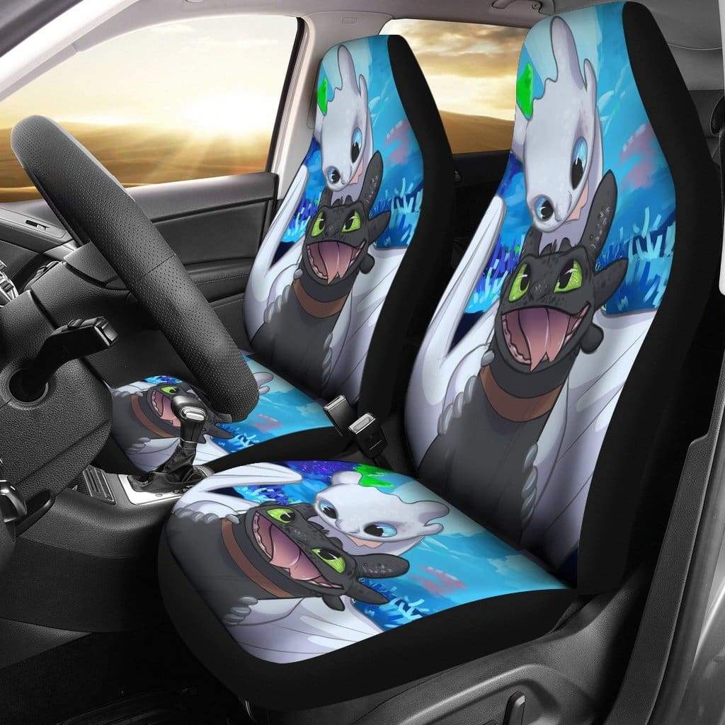 Toothless And The Light Fury Car Premium Custom Car Seat Covers Decor ...