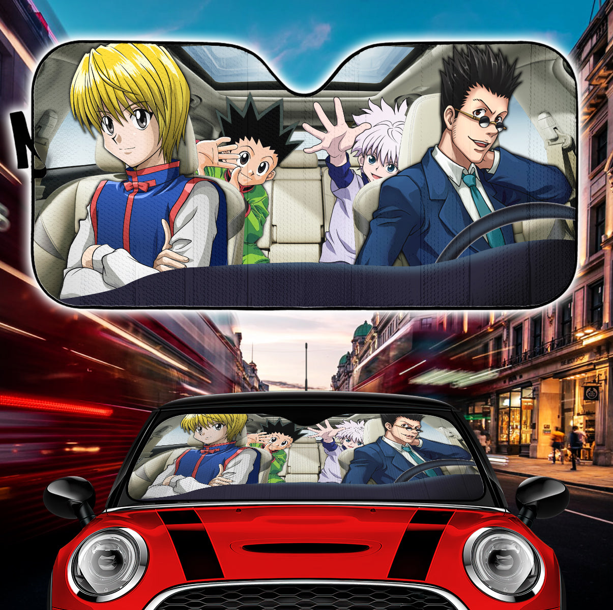 Custom Hunter X Hunter Gon Killua Kurapika Leorio Car Auto Sunshades ...