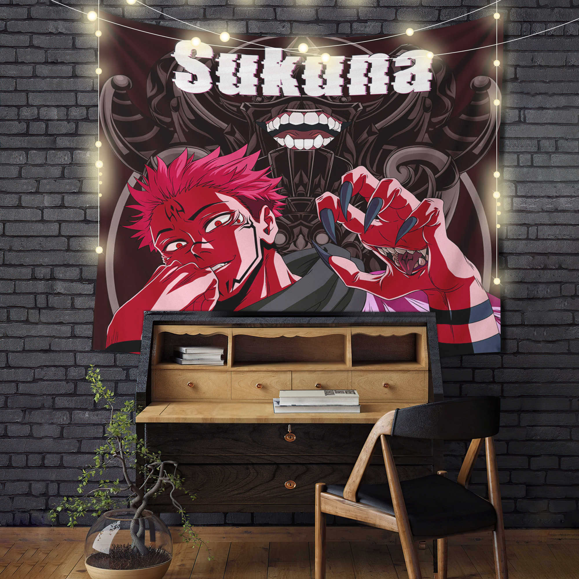 Sukuna Jujutsu Kaisen Anime Tapestry Room Decor - Nearkii