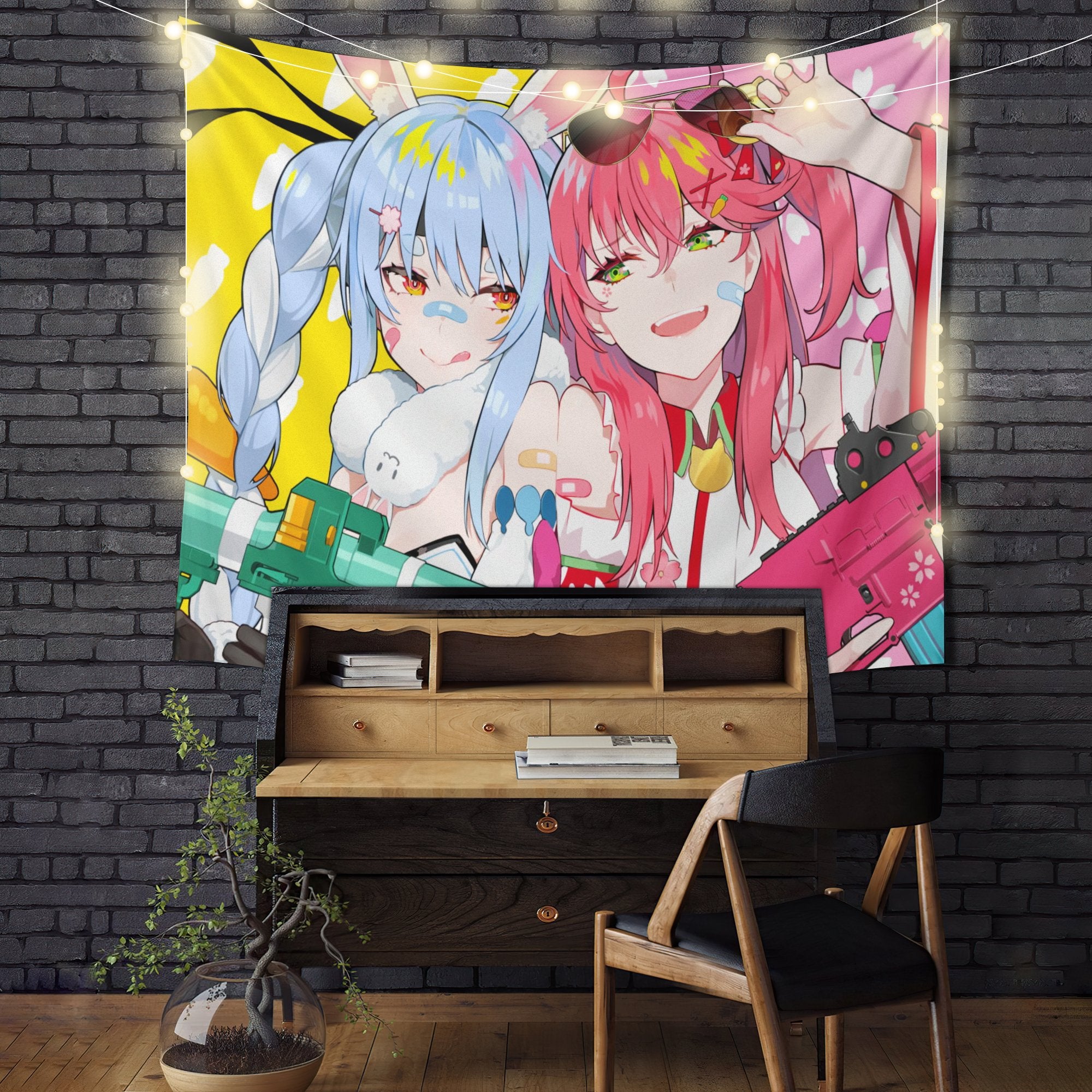 Usada Pekora Sakura Miko Hololive Tapestry Room Decor - Nearkii