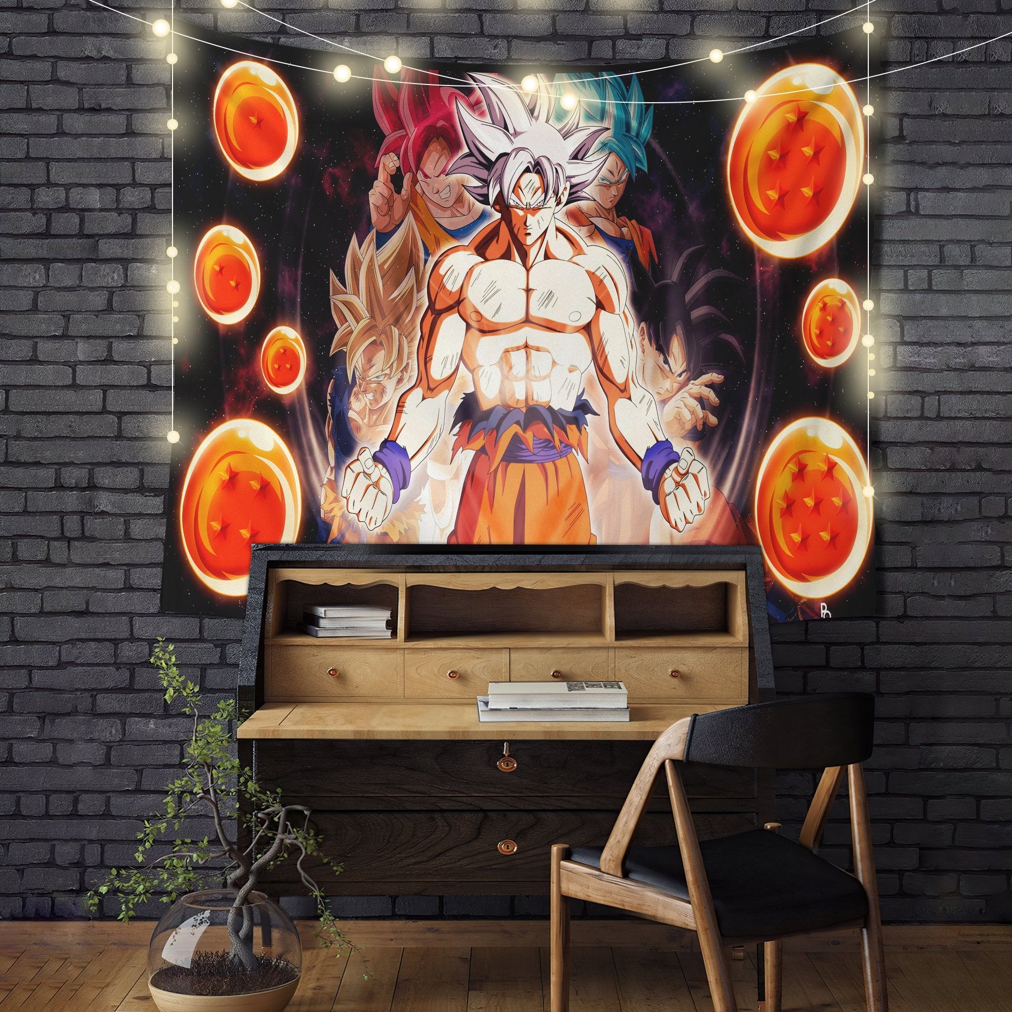 Goku Dragon Ball Anime Tapestry Room Decor - Nearkii