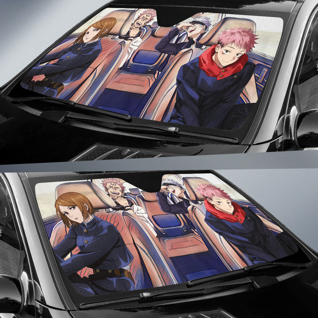 Jujutsu Kaisen Yuji Nobara Satoru And Sukuna Driving Car Auto Sunshades ...