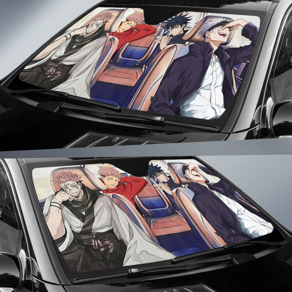 Jujutsu Kaisen Satoru Sukuna Megumi And Yuji Anime Driving Car Auto ...