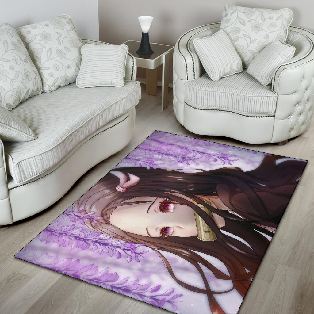Nezuko Kimetsu No Yaiba Anime Rug Carpet Rug Home Room Decor - Nearkii