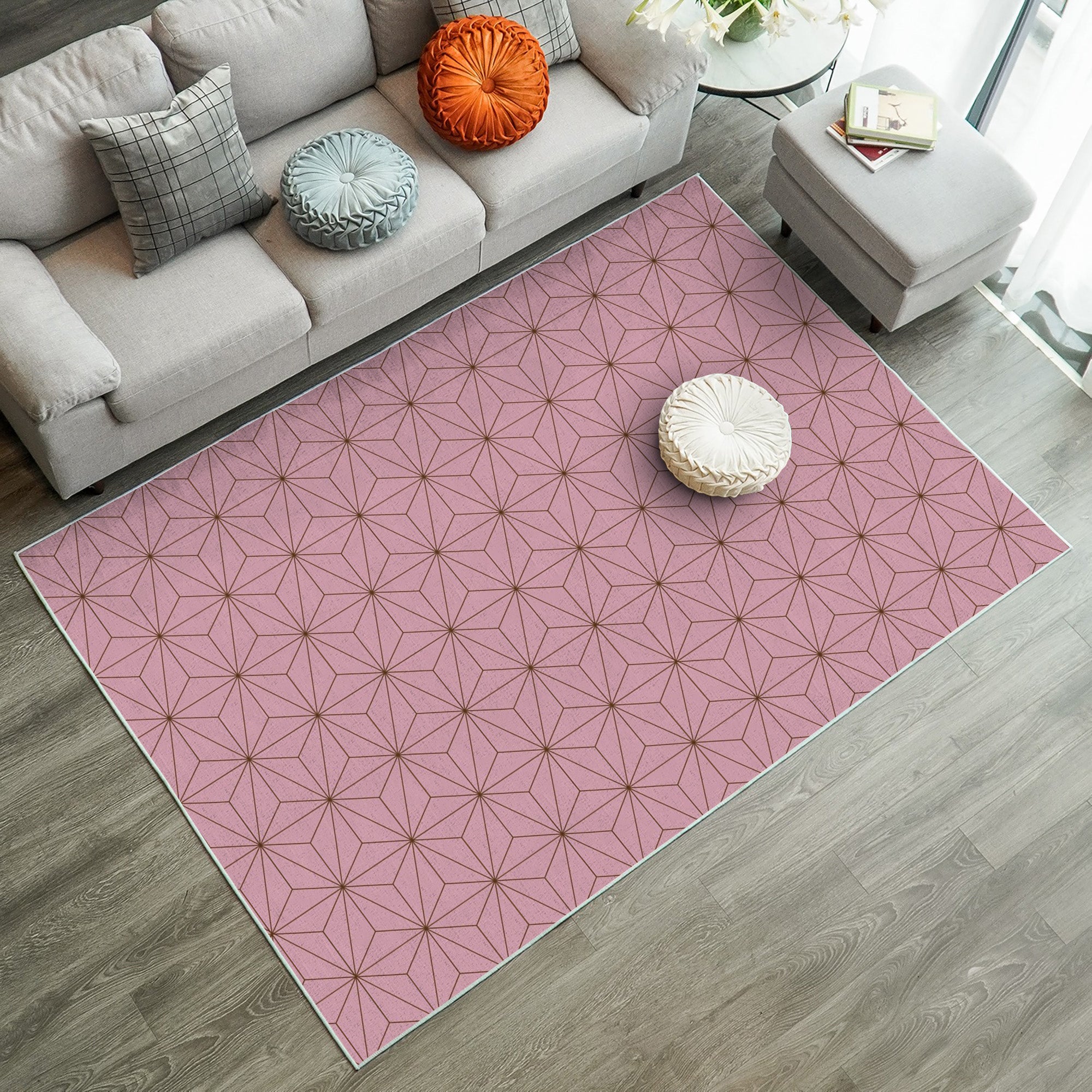 Nezuko Haori Pattern Demon Slayer Kimetsu No Yaiba Carpet Rug Home Room ...