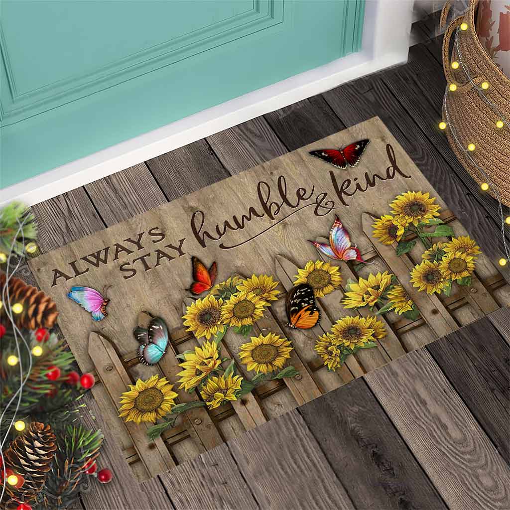 Always Stay Humble And Kind Sunflower Door Mats Home Decor - Nearkii