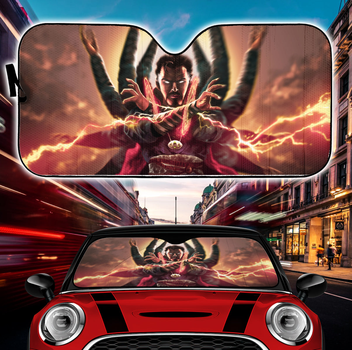 Dr Strange Casting Spell Car Auto Sunshades - Nearkii