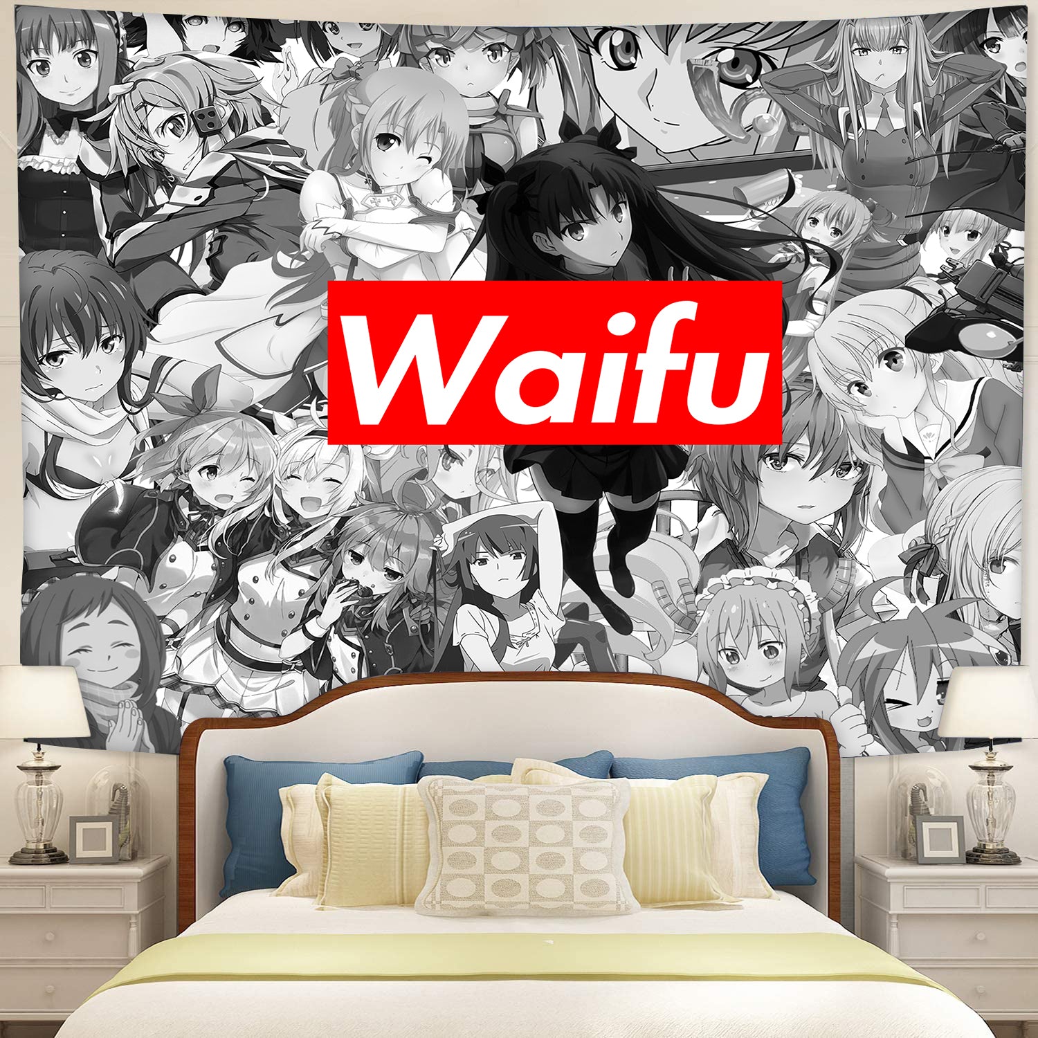 Waifu Tapestry Room Decor - Nearkii