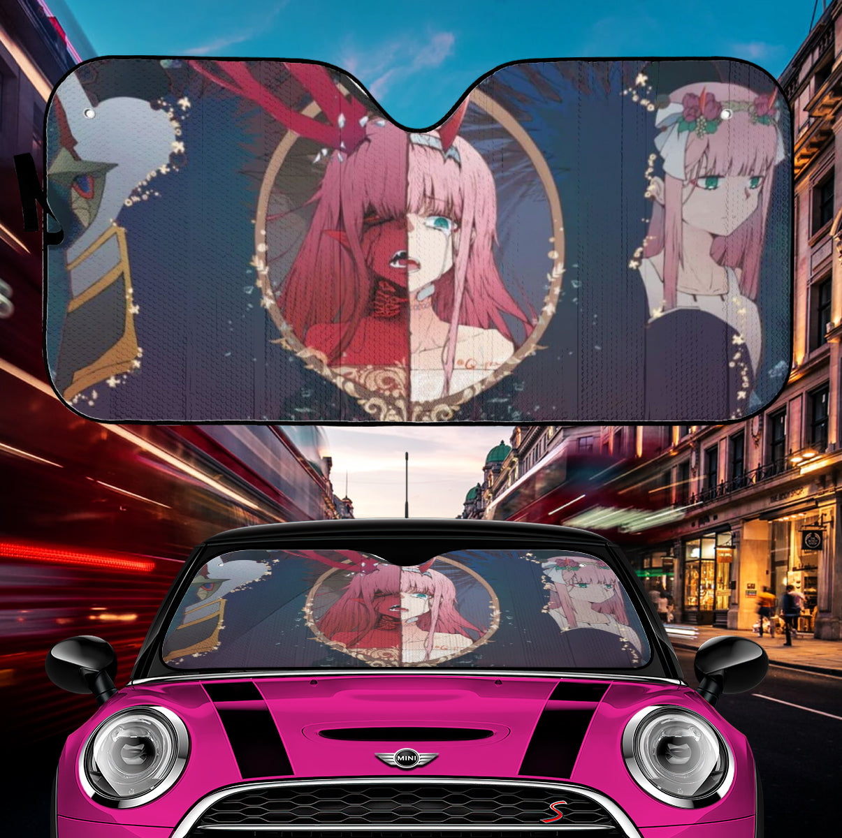 Anime Darling In The Franxx Zero Two Car Auto Sunshades - Nearkii