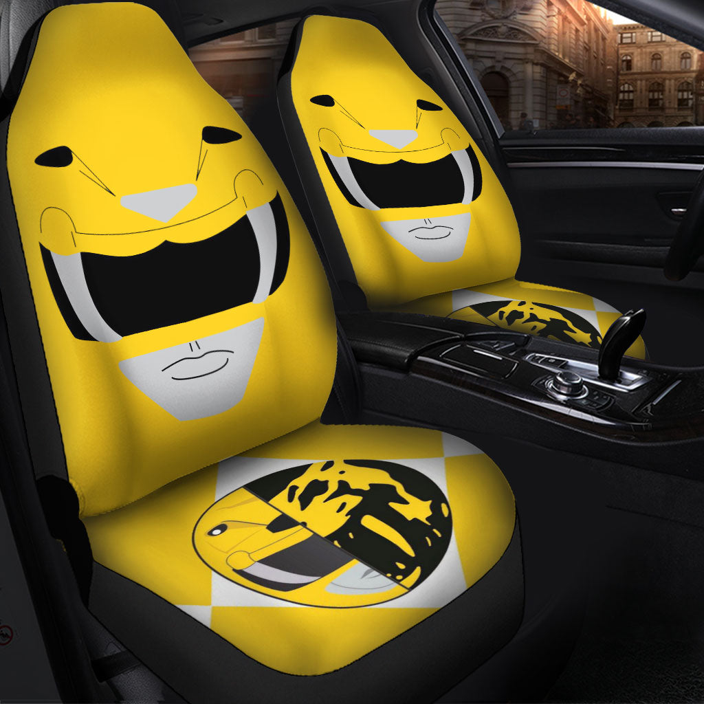 Mighty Morphin Power Rangers Yellow Premium Custom Car Seat Covers ...