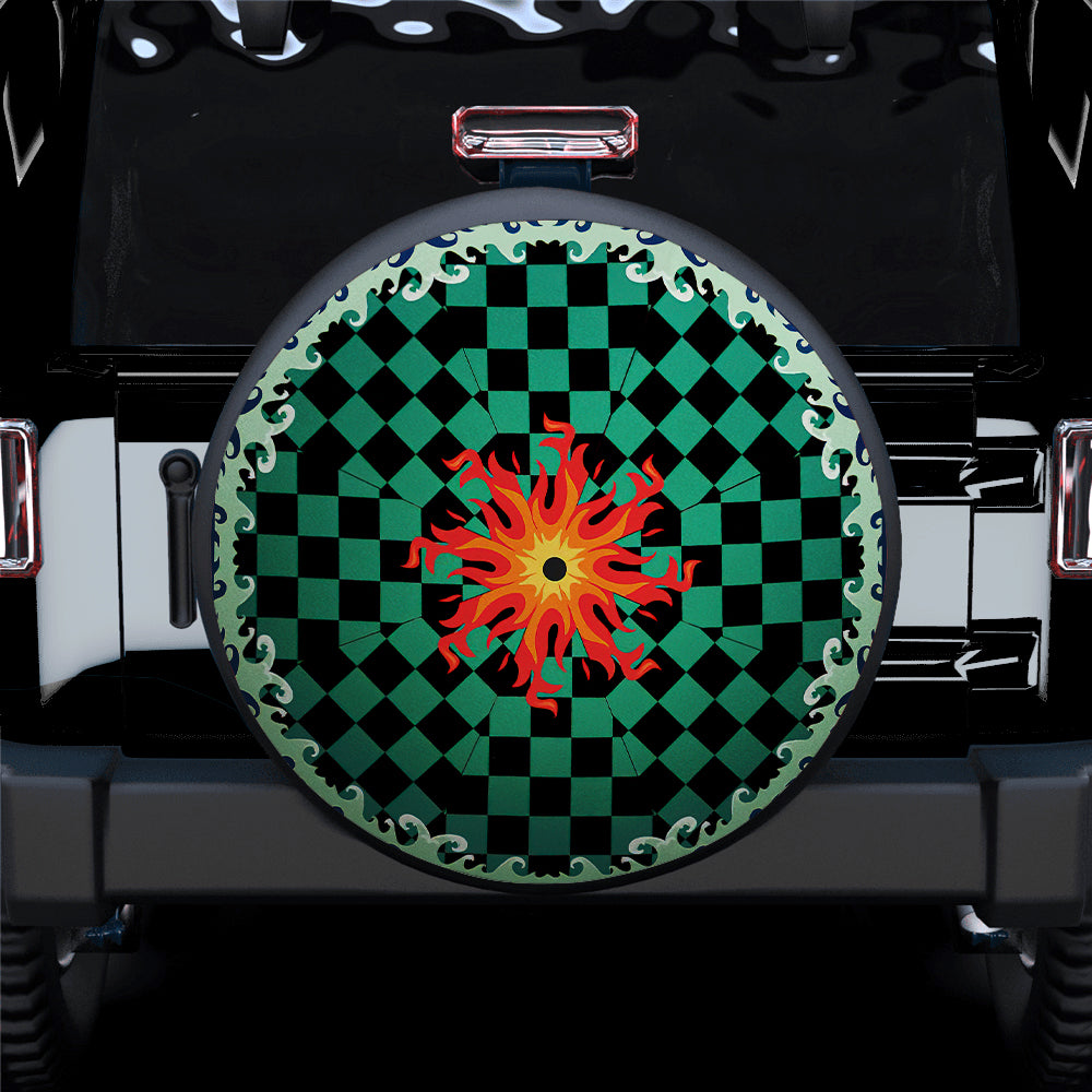 Demon Slayer Tanjiro Pattern Car Spare Tire Covers Gift For Campers ...