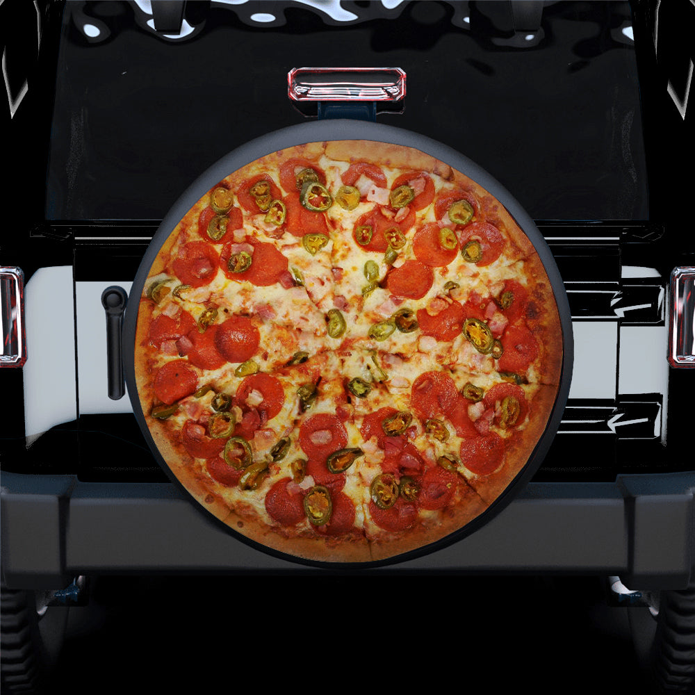 Hot Pizza Car Spare Tire Covers Gift For Campers - Nearkii