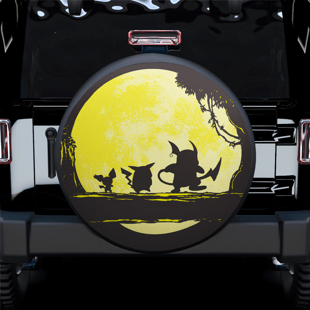 Pokemon Pikachu Raichu In Moon Night Car Spare Tire Covers Gift For ...