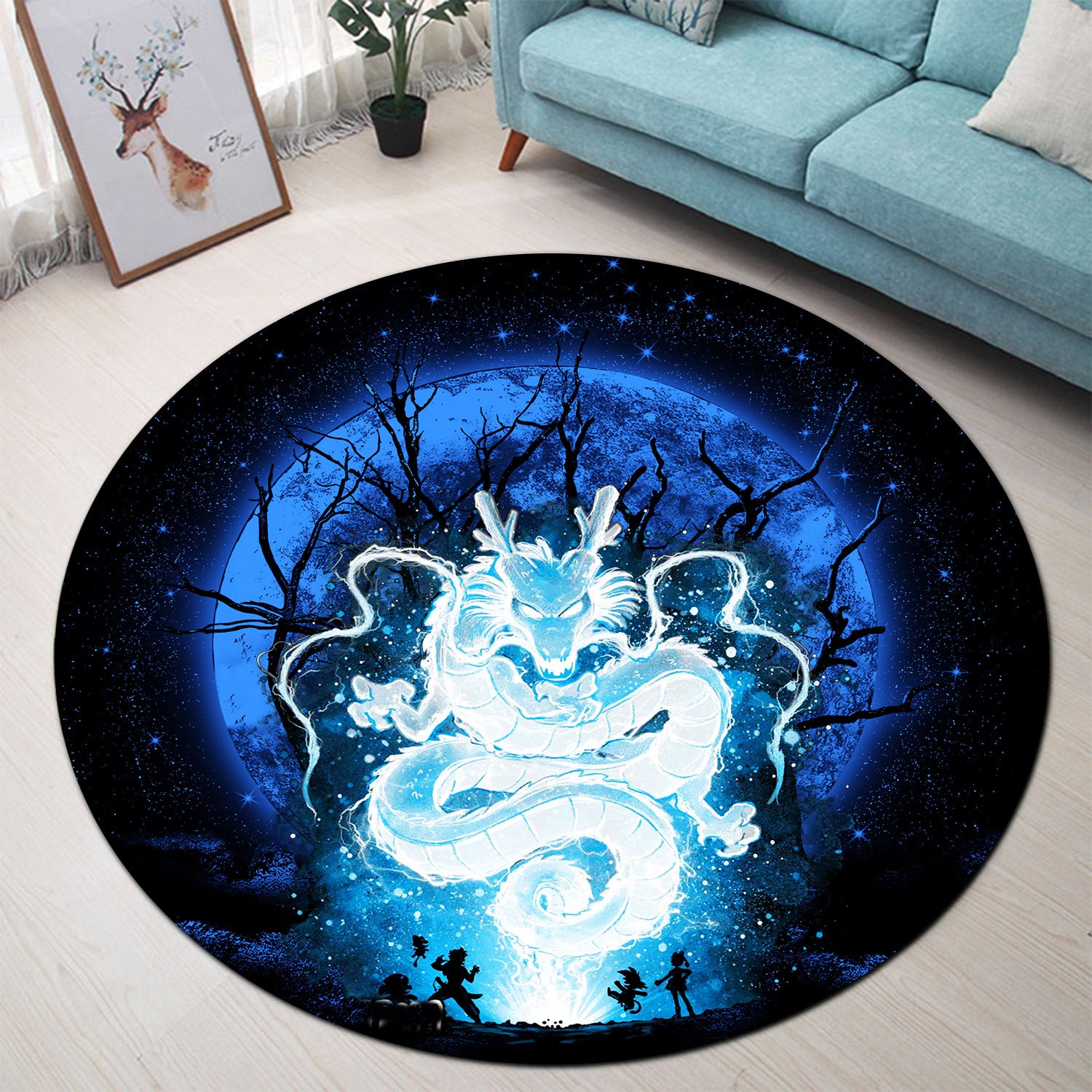 Shenron Dragon Ball Moonlight Round Carpet Rug Bedroom Livingroom Home ...