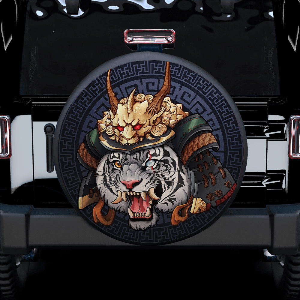 Tiger Samurai Japan Jeep Car Spare Tire Covers Gift For Campers - Nearkii