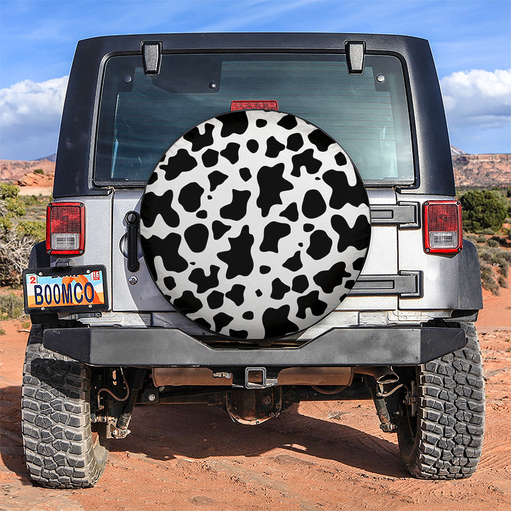 Cow Texture Car Spare Tire Covers Gift For Campers - Nearkii