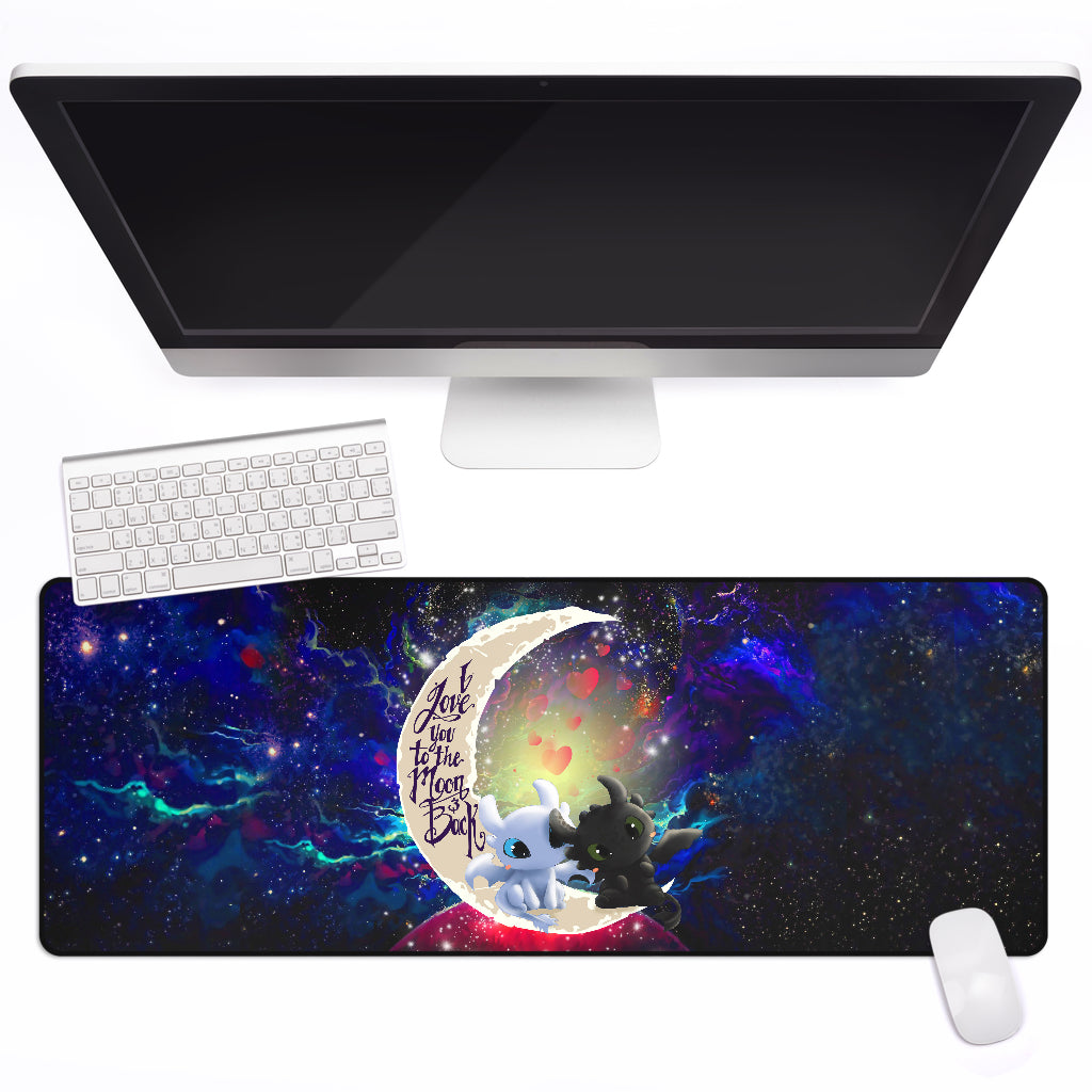 Toothless Light Fury Night Fury Love You To The Moon Galaxy Mouse Mat ...