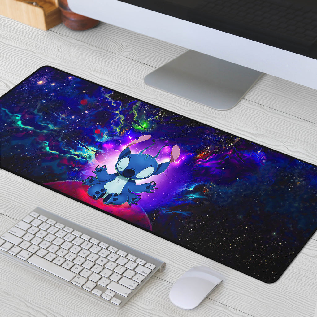 Stitch Yoga Love You To The Moon Galaxy Mouse Mat - Nearkii