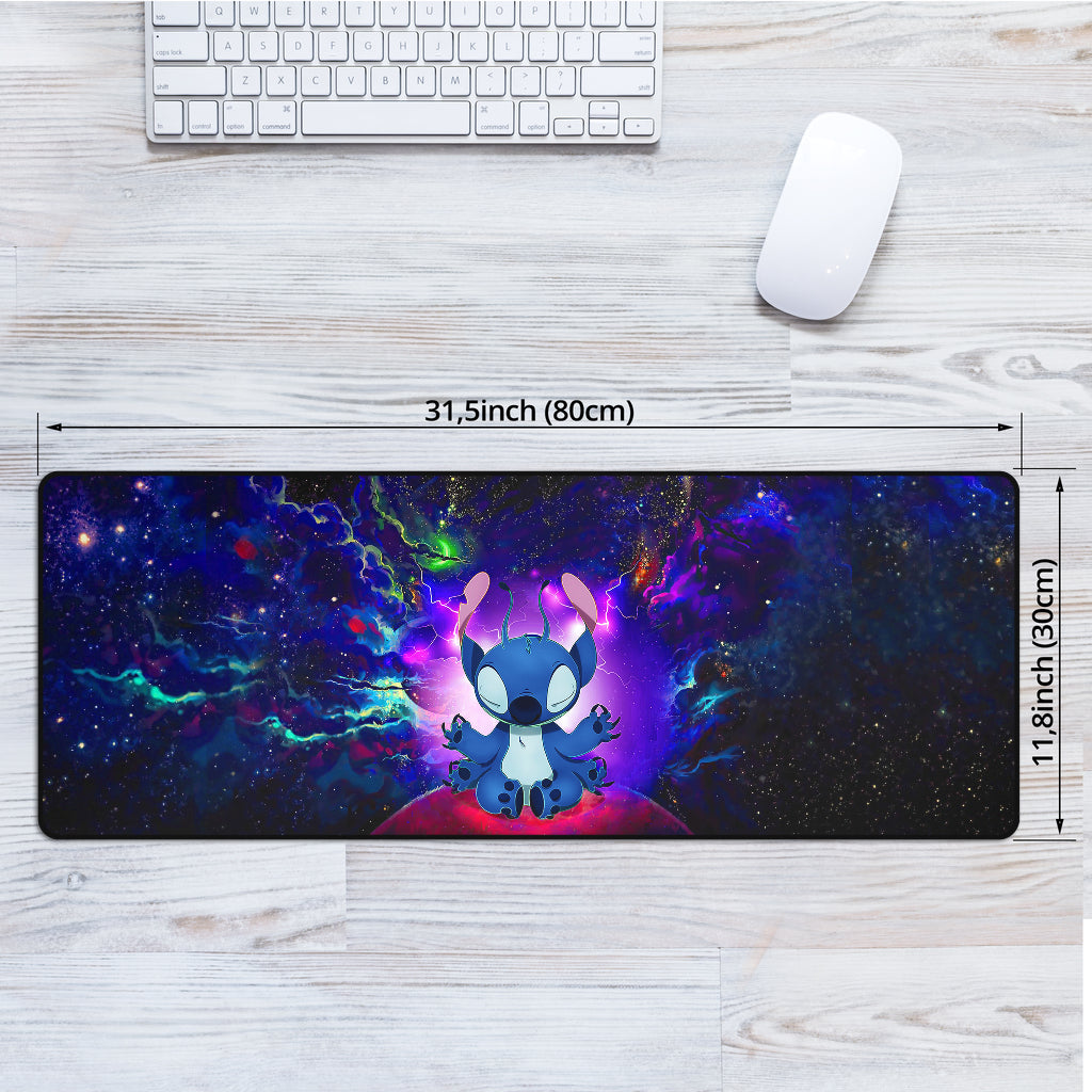 Stitch Yoga Love You To The Moon Galaxy Mouse Mat - Nearkii
