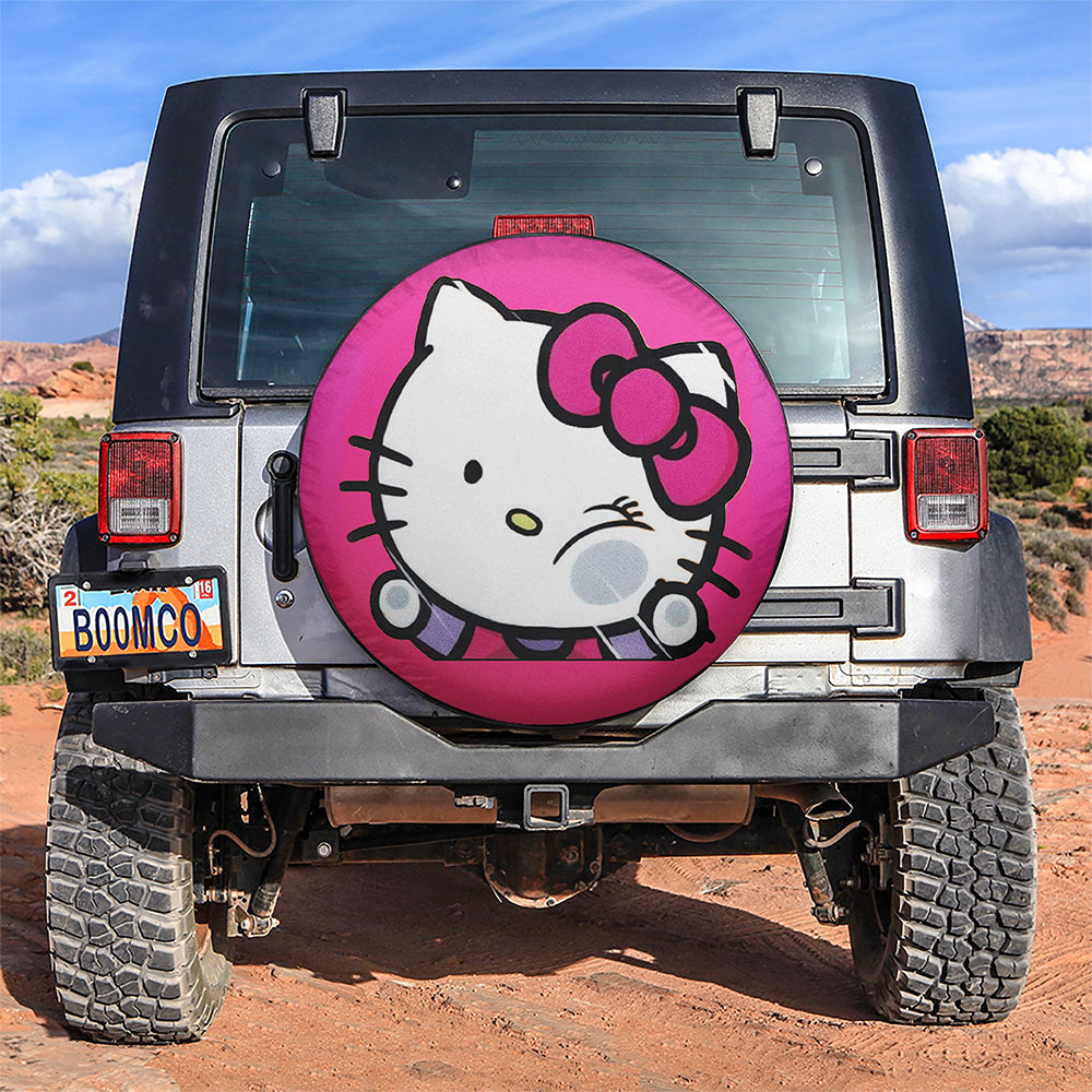 Hello Kitty Funny Hitting Glass Car Spare Tire Covers Gift For Campers ...