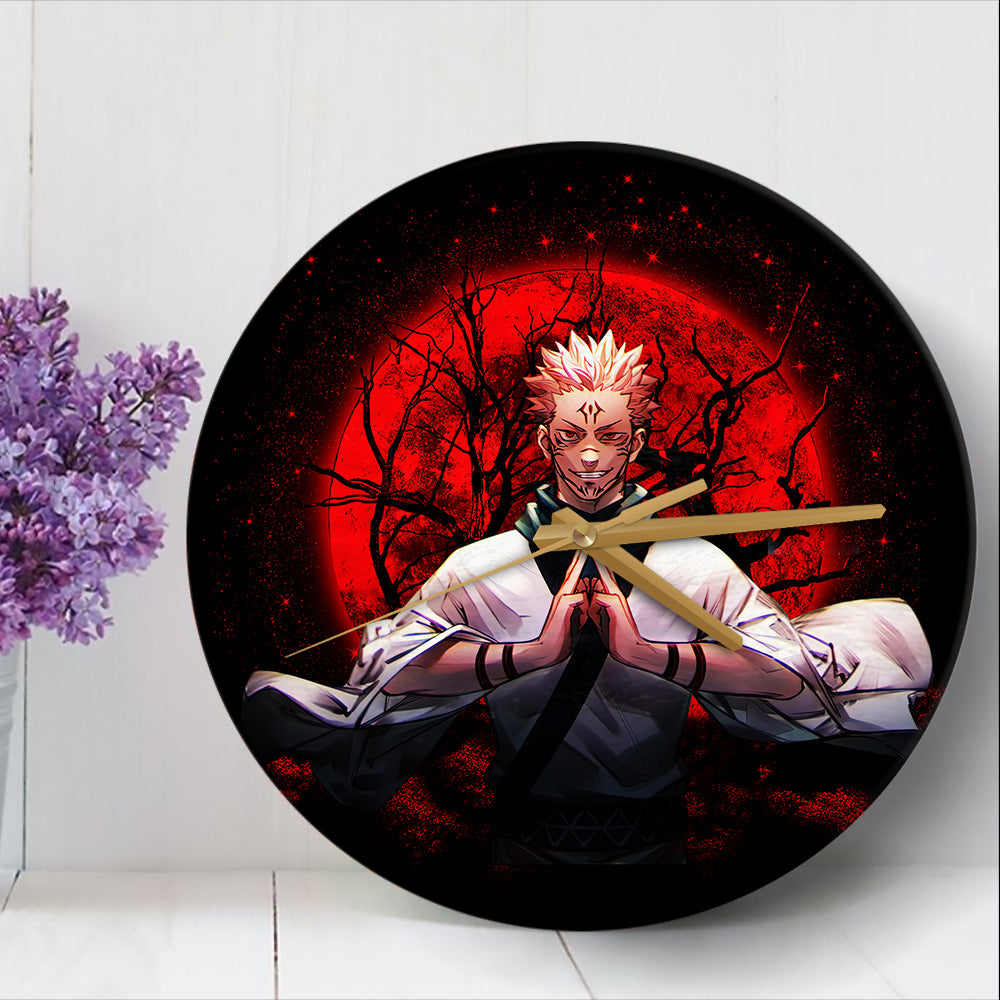 Sukuna Jujutsu Kaisen Anime Moonlight Wood Wall Clock - Nearkii