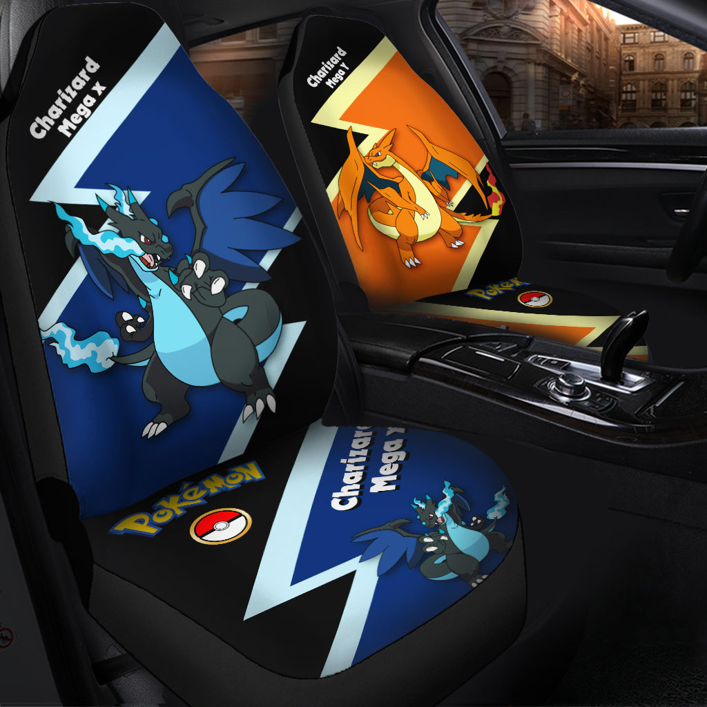 Mega Charizard X And Y Pokemon Premium Custom Car Seat Covers Decor ...