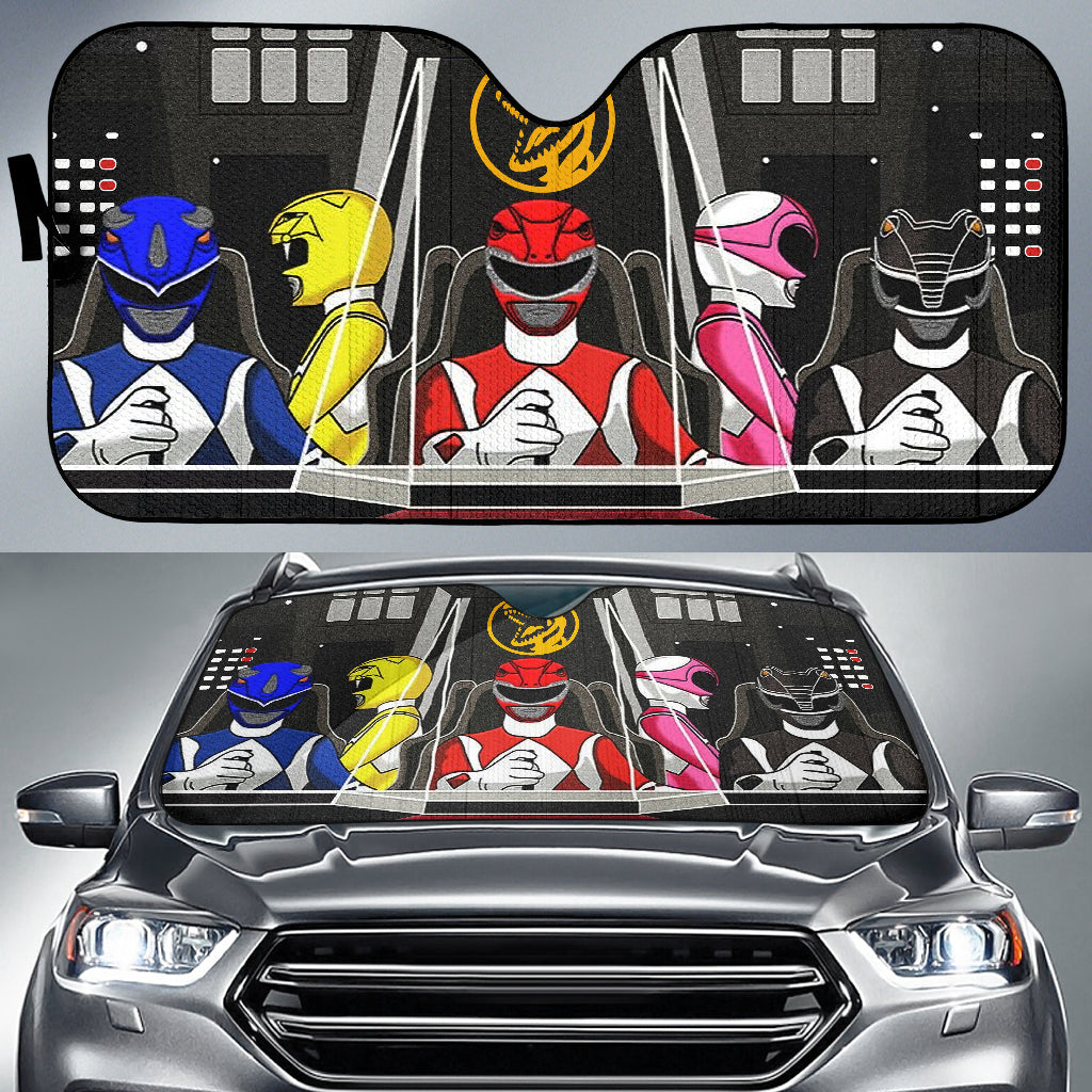 Mighty Morphin Power Rangers Car Auto Sunshades - Nearkii