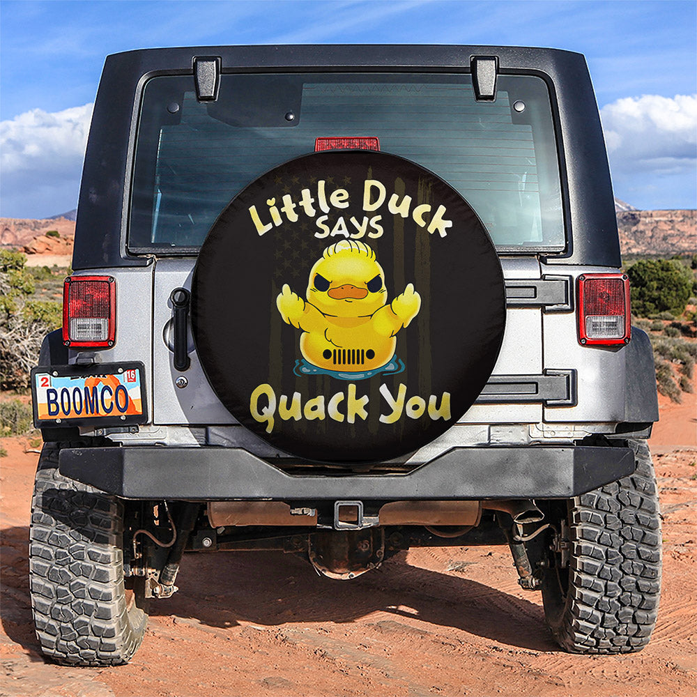 Little Duck Says Quack You Car Spare Tire Covers Gift For Campers - Nearkii