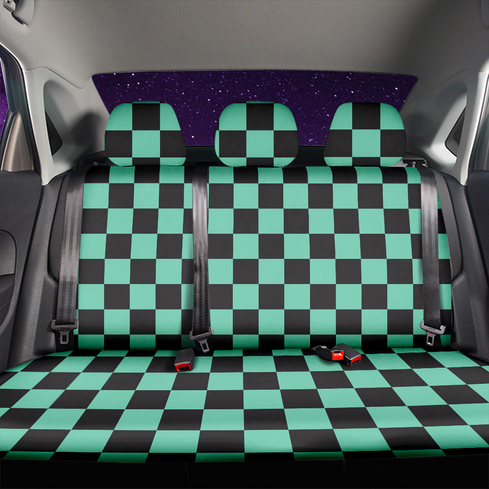Kamado Tanjiro Pattern Demon Slayer Car Back Seat Covers Decor ...