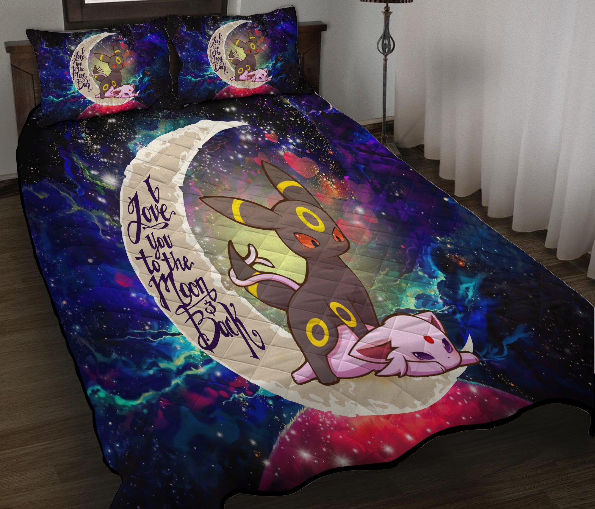 Umbreon Espeon Eevee Evolution Pokemon Love You To The Moon Galaxy ...