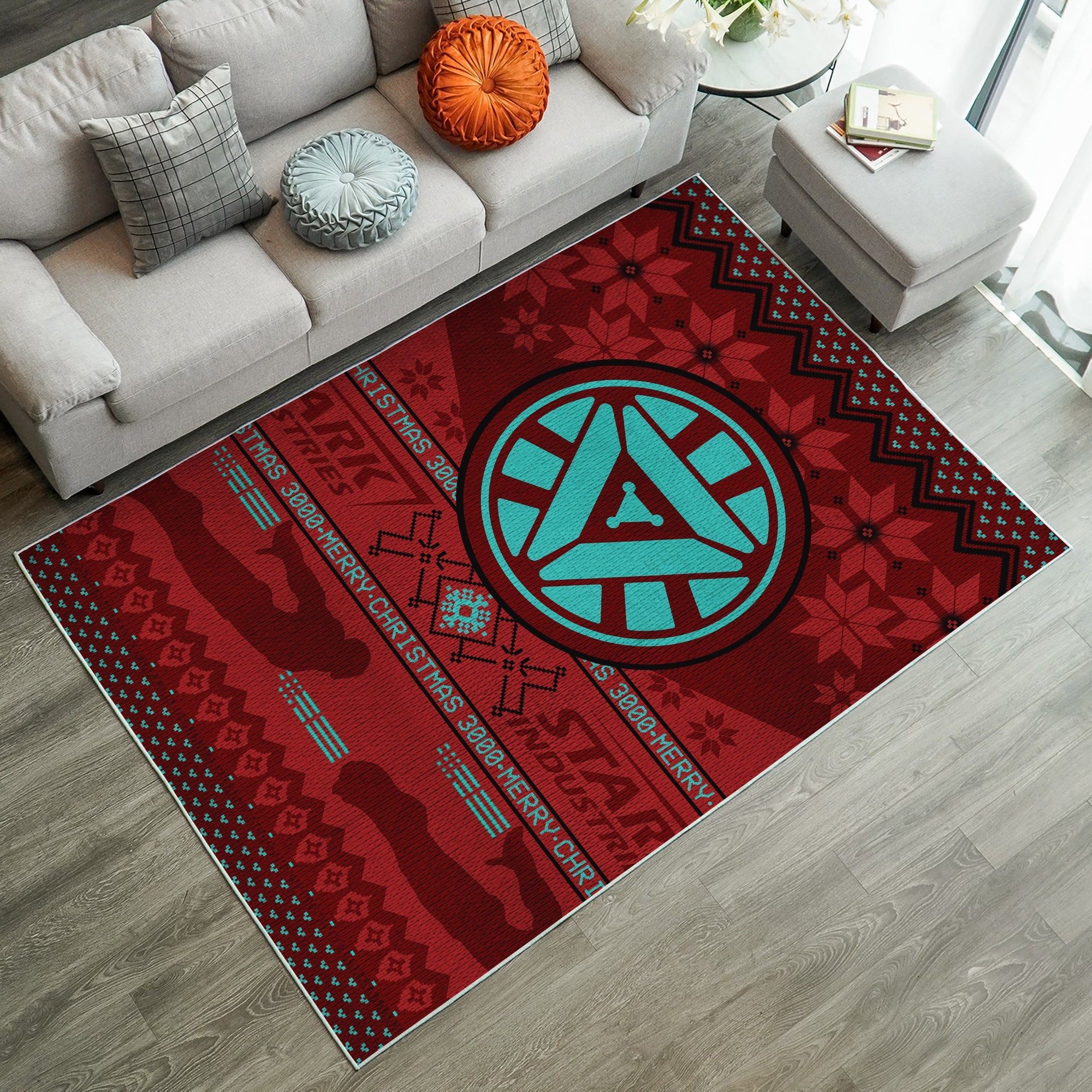 Iron Man Christmas Rug Carpet Rug Home Room Decor - Nearkii