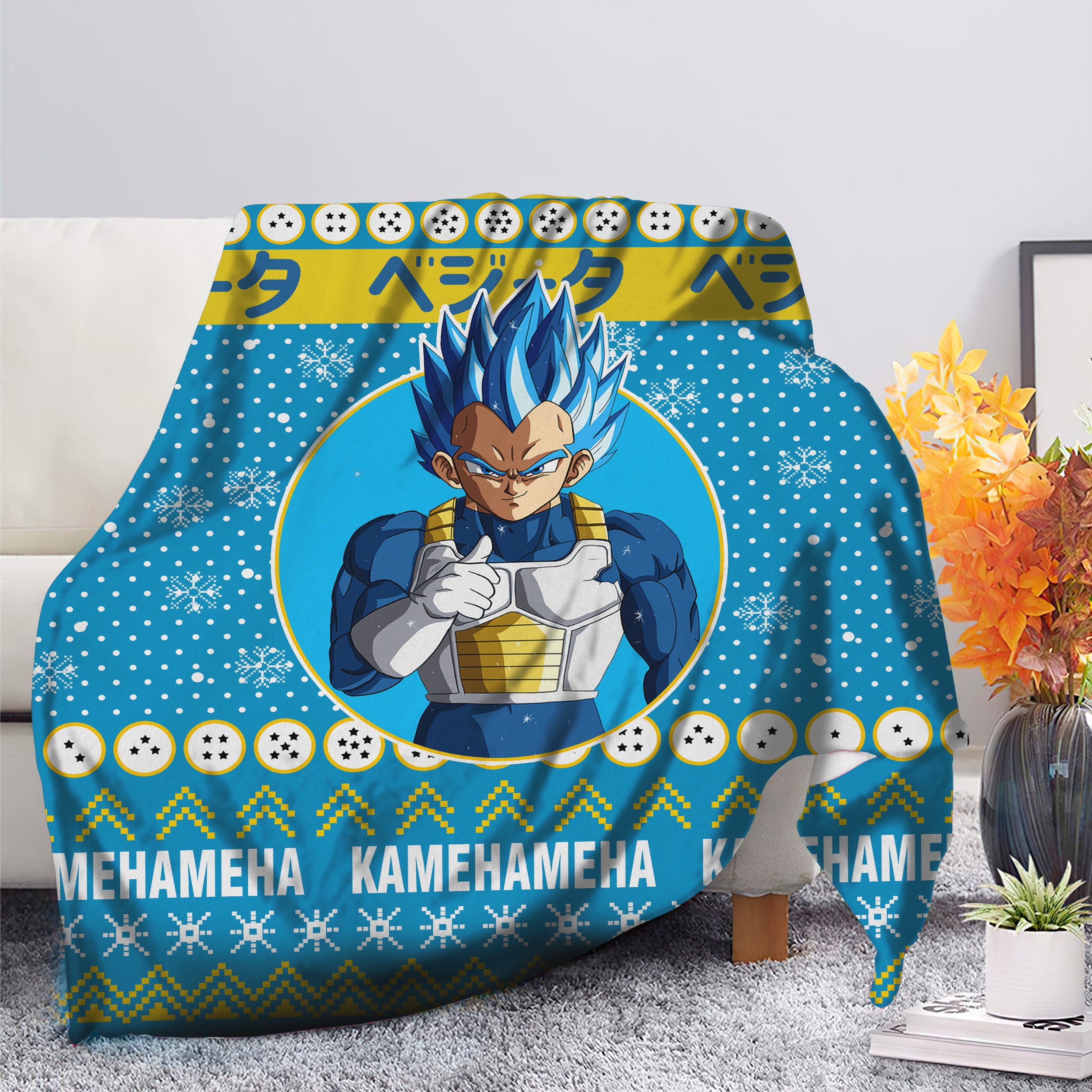 Vegeta Anime Christmas Premium Blanket - Nearkii