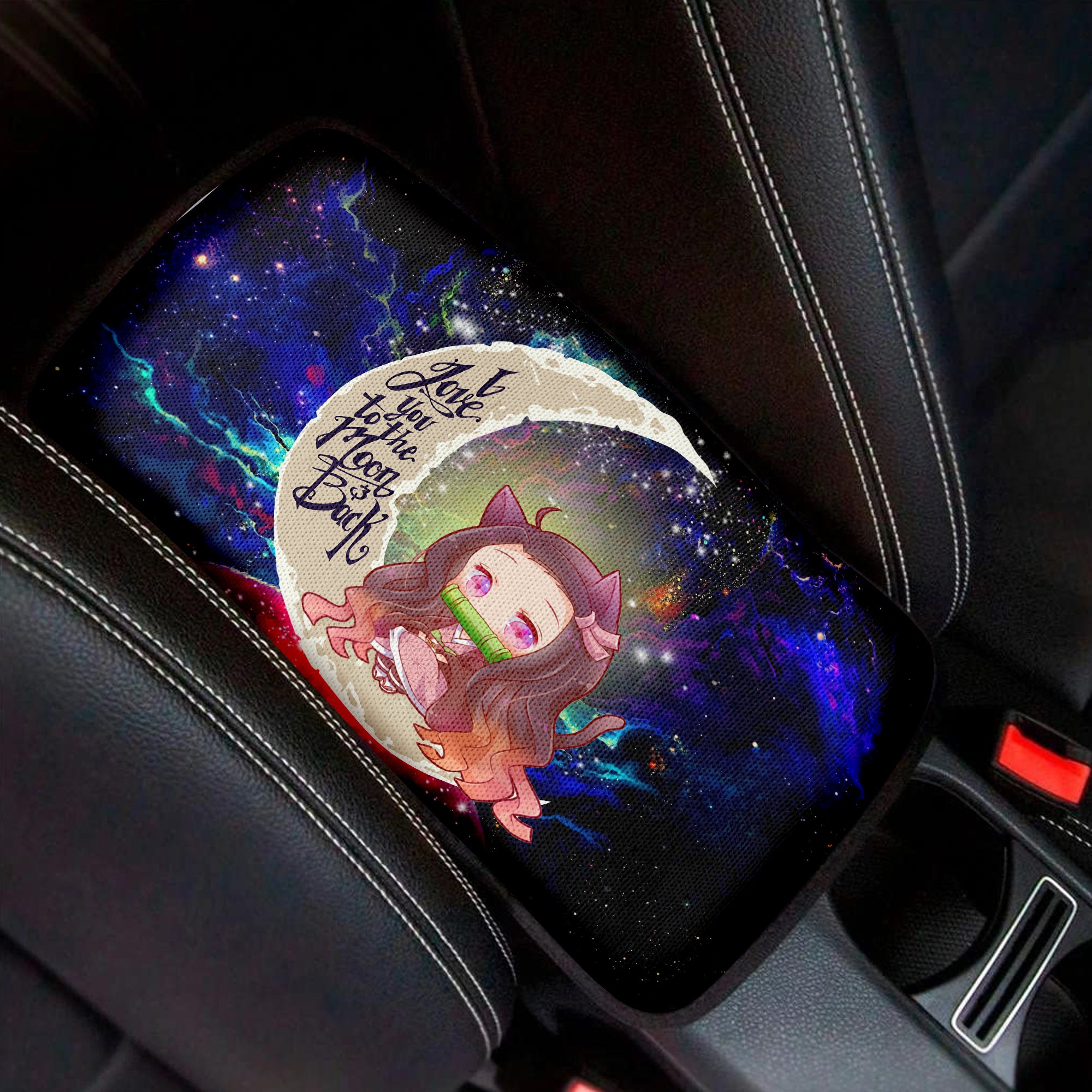 Nezuko Demon Slayer Love To Moon Back Galaxy Premium Custom Armrest ...